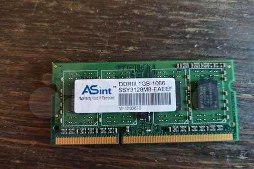 Оперативная память Asint DDR3 1gb-1066