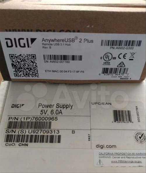 Коммутатор Digi anywhereusb 2 Plus | Festima.Ru - Мониторинг объявлений