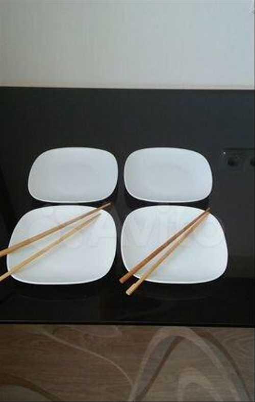 Тарелки белые квадратные Gural Porselen