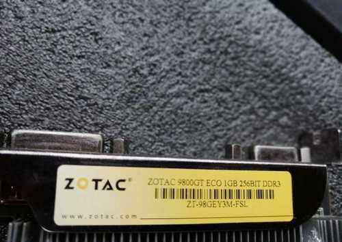 Видеокарта игровая Zotac gt 9800 eco 1 gb