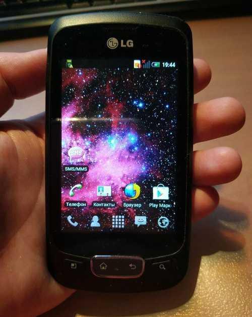 Смартфон LG-P500 (Optimus One), чёрный