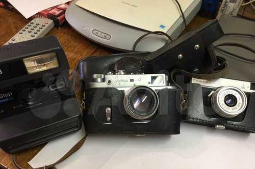Плёночный фотоаппарат Зоркий 4,Смена 8м,Polaroid
