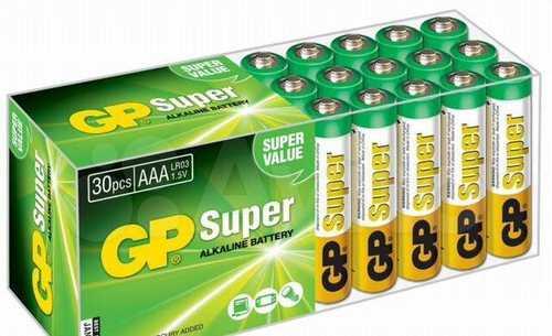Батарейка GP Super Alkaline 24A LR03 AAA, 30 штук