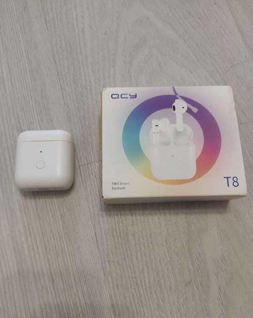 QCY T8 Bluetooth наушники белые