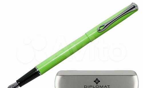 Ручка перьевая Diplomat Traveller Lumi green M, синий (D20001072)
