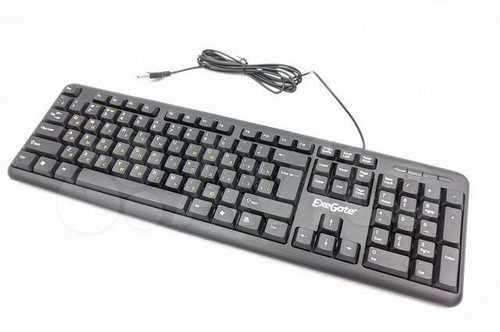 Офисная клавиатура ExeGate 104 кл, 2м, USB, черная