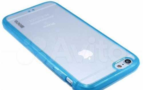 Чехол-накладка для iPhone 6\6S (4.7) hoco steel Trans PC+TPU син