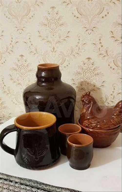 Кувшин керамический, Кружка, стаканы