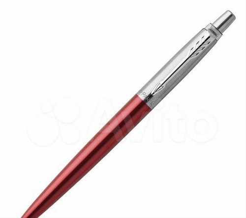 Ручка гелевая Parker "Jotter Kensington Red CT", корпус красный, детали из нержавеющей стали, черная (2020648)
