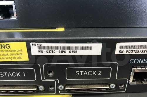 Коммутатор Cisco Catalyst WS-C3750-24PS-S бу