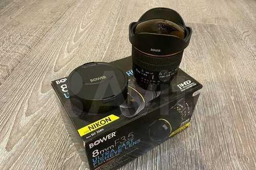 Объектив Fisheye Bower (for Nikon) 8mm F3.5
