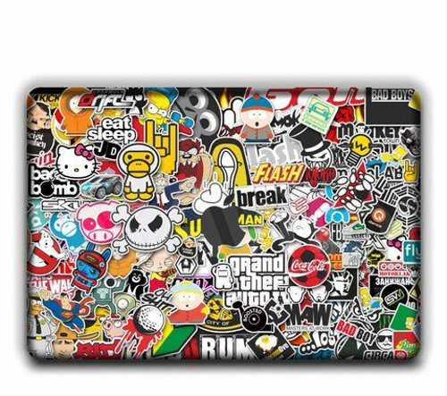 Чехол наклейка виниловый skinzru для MacBook Air Pro sticker bomb MacBook Pro 15" Touch Bar (2016-2019)