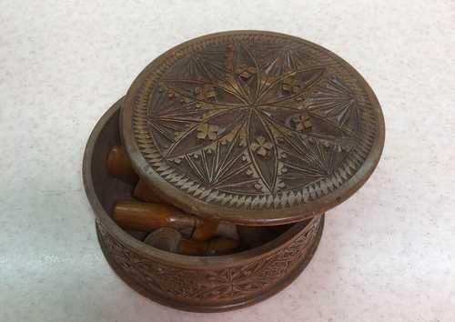 Бирюльки Шкатулка Абрамцево 19 век игрушка