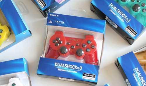 Геймпад PS3 dualshock 3 джойстик новые deep red