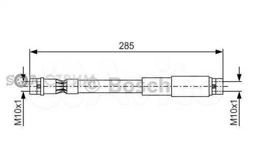 Bosch 1987476406 1 987 476 406 шланг торм. пер.\ Audi 80 1.6/1.8/2.0/1.9D 87-91 L285