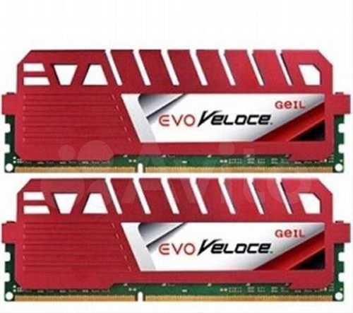 Модуль памяти dimm DDR3 16384Mb, 1600Mhz, (2x8192), geil EVO veloce GEV316GB1600C9DC