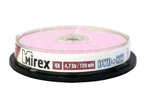 Диск DVD+RW Mirex 4.7 Gb 4x Cake Box (10) (10/300)