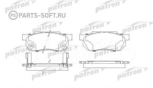 Patron PBP300 Колодки тормозные дисковые передн honda civic III Hatchback 89-91, CRX II 89-92