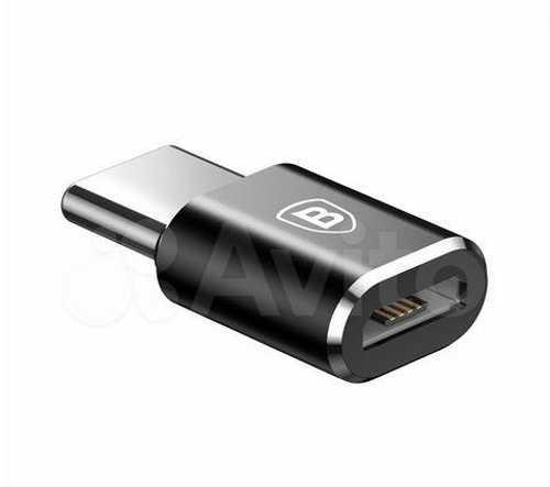 Коннектор Micro USB(F) Type C Baseus