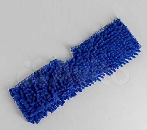 Насадка для плоской двусторонней швабры, 40х10 см, микрофибра букли, цвет синий