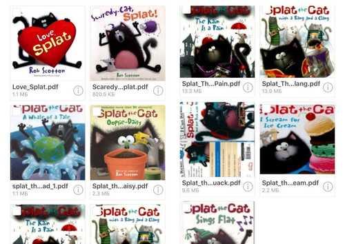 Книги Splat the Cat, Mog, Hairy Maclary