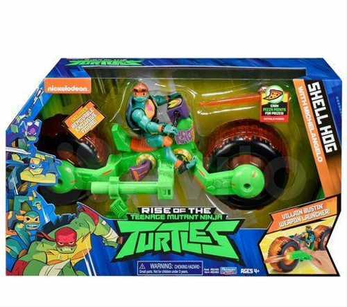 Игровой набор tmnt (Черепашки Ниндзя) Playmates Toys Мотоцикл с фигуркой Майки, серия rotmnt (82483)