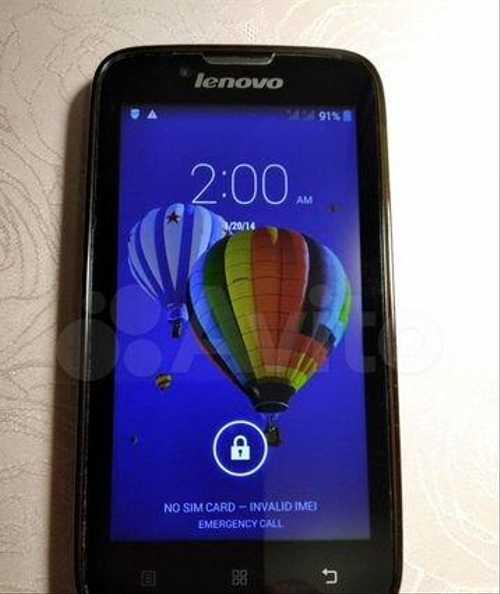 Смартфон Lenovo A328 черный