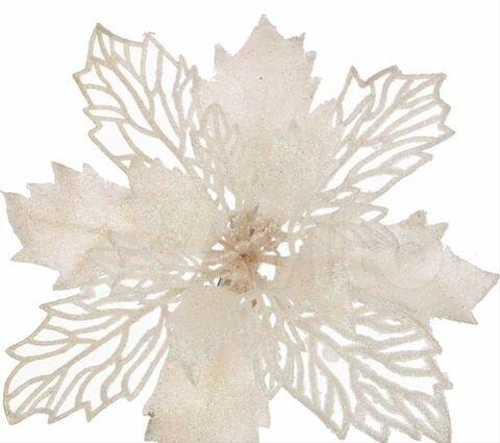 Искусственное растение Пуансетия Цвет: Белый (круглая 16 см)