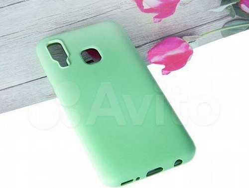 Чехол-накладка для Samsung A405F A40 soft touch TPU зеленый
