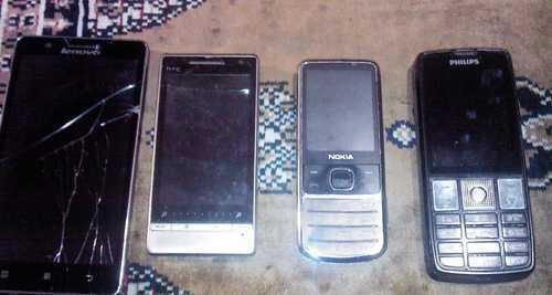 Телефоны на з/ч nokia,lenovo, philips, htc