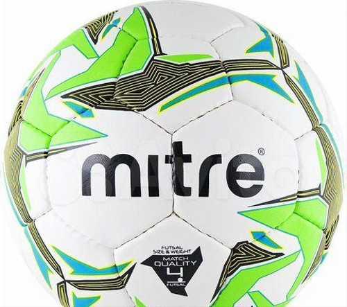 Мяч футзал. "mitre Futsal Nebula" арт.BB1350WBG, р.4, мат. пу, бут. кам, руч.сш, бел-зел-гол-желт