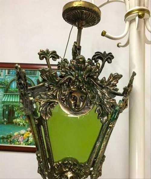 Светильник потолочный бронзовый антиквариат