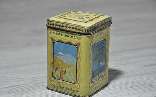 Коробочка грузинский чай наркомпищепром 1930