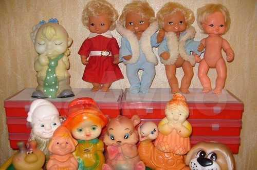 Куклы гдр резиновые игрушки СССР винтаж