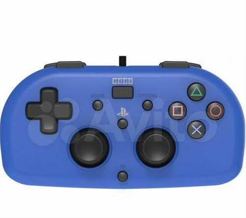 Контроллер hori проводной horipad Mini для PS4 (синий) PS4-100E