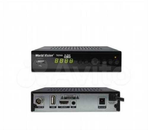 Ресивер DVB-T2/C World Vision T624A с кабельным тв