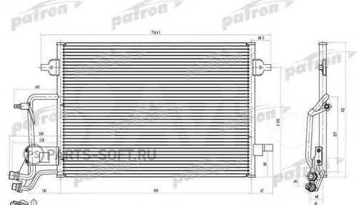 Patron PRS1142 Радиатор кондиционера паяный audi A6 1.8-2.8/1.9TDi, 97