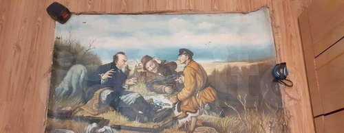 Картина три охотника на привале