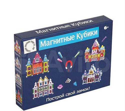 Магнитный конструктор Гратвест "Магнитные кубики", 72 детали, 24,5*17,5*4 см (Г96343)