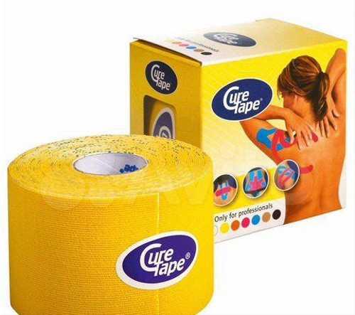 Тейп кинезиологический CureTape Yellow, 5 см x 5 м, арт. 161087, желтый