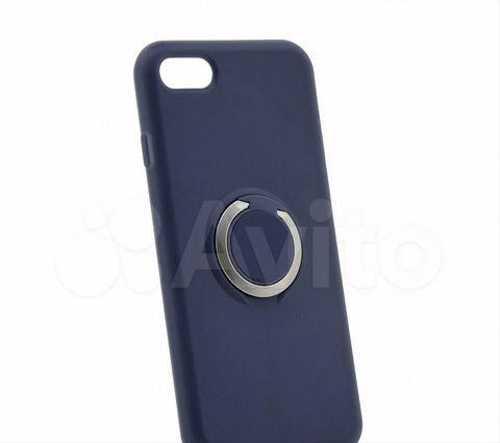 Чехол-накладка iP 7 Derbi Slim Silicone-3 с кольцом темно-синий