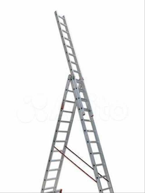 Трехсекционная алюминиевая лестница Алюмет 9312 Се