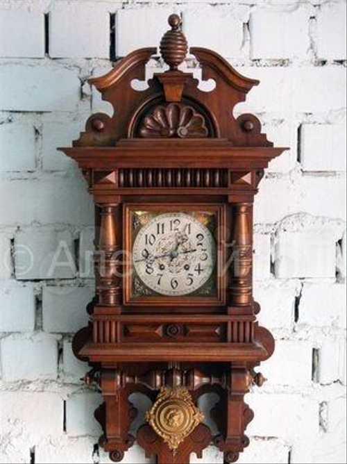 Lenzkirch, настенные старинные часы с боем. 1900 г