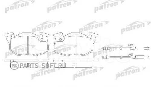 Patron PBP393 Колодки тормозные дисковые передн citroen saxo 96-03, peugeot 106 II 96, 205 I 83-87, 205 I кабрио 86-94, 205 II 87-98, 305 II 82-90, 30