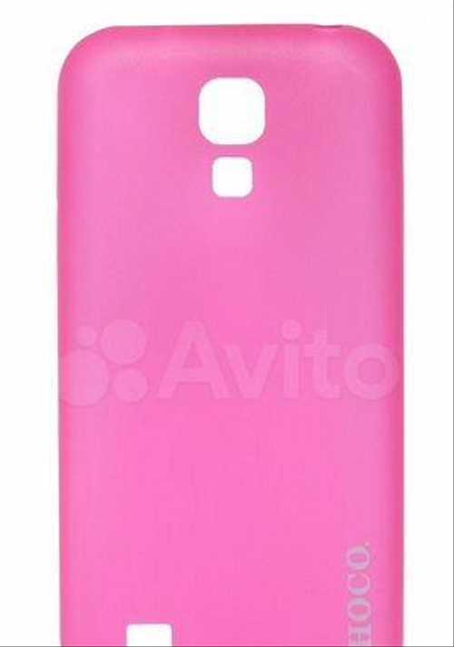 Чехол-накладка для Samsung i9190 hoco thin розово-красн