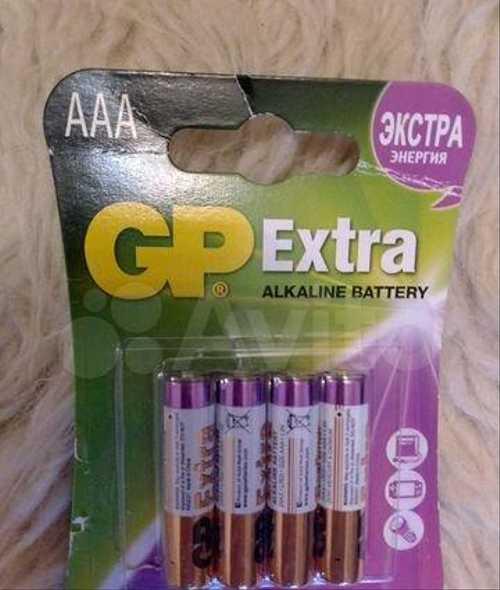 Набор пальчиковых батареек AAA 4 шт. GP Extra
