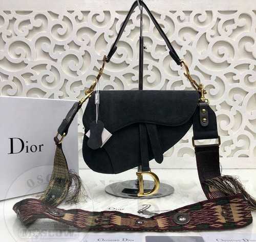 Новая Женская сумка замшевая Christian Dior седло
