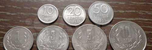 Армения - полный комплект 1994 г. ац 7 монет