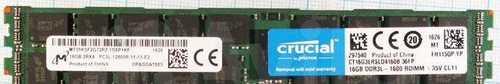 Оперативная память 16GB DDR3L- 1600 rdimm 35VCL11