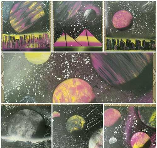 Картина аэрозольной краской А4 (Spray paint art)